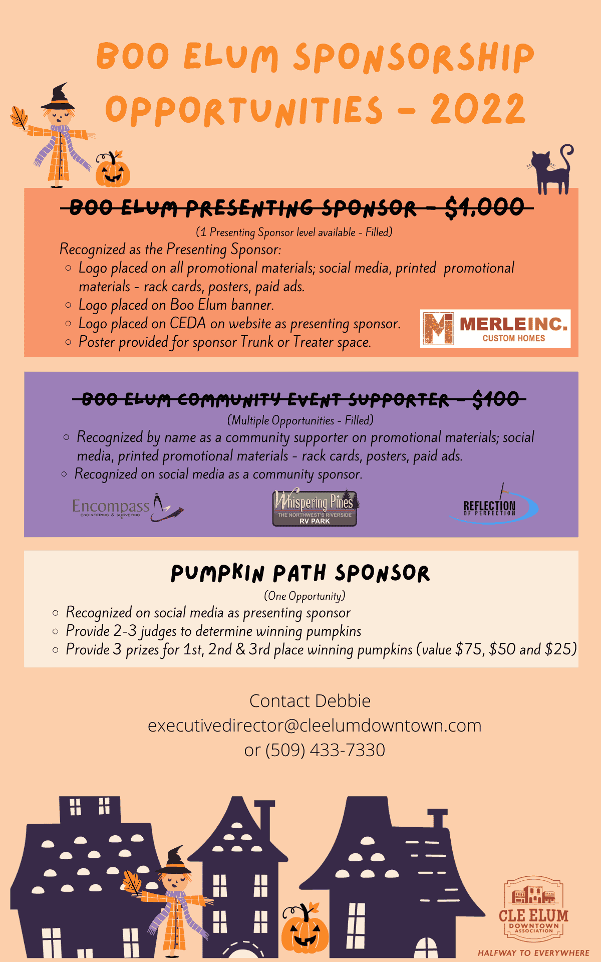 Boo-Elum Sponsorships - Cle Elum Downtown Association