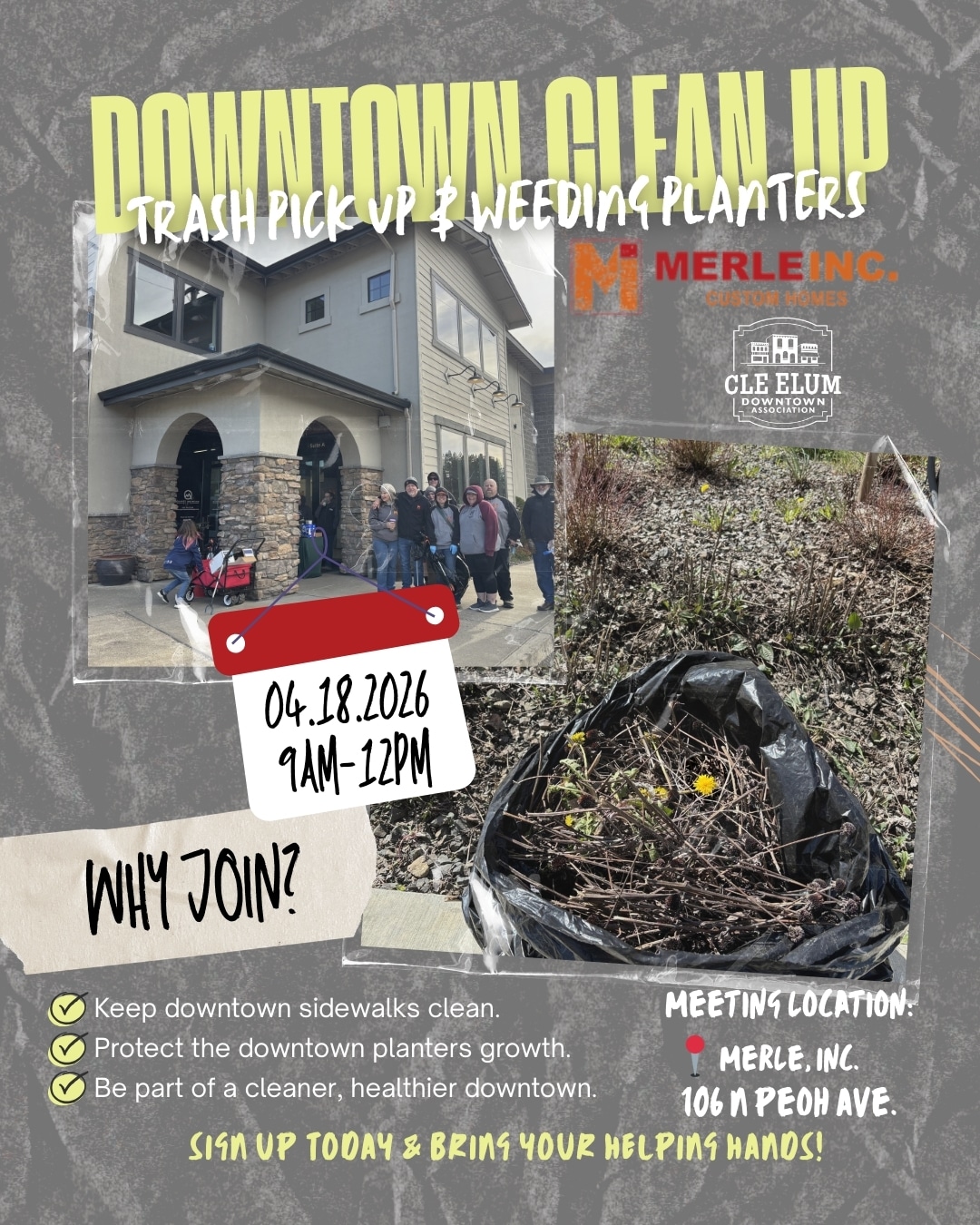 Downtown Clean-Up (Spring Edition) | Cle Elum Downtown Association